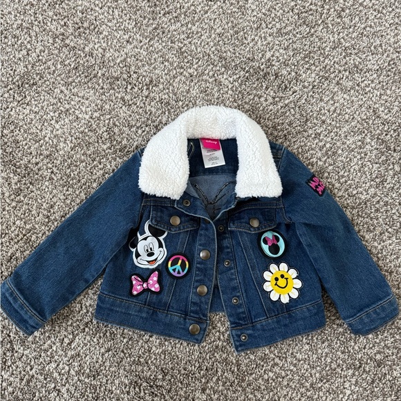 Disney | Jackets & Coats | Disney Blue And White Jean Jacket With ...